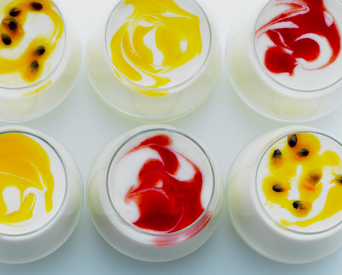 Fruit Shots with Yogurts - Karen Thomas Photography
