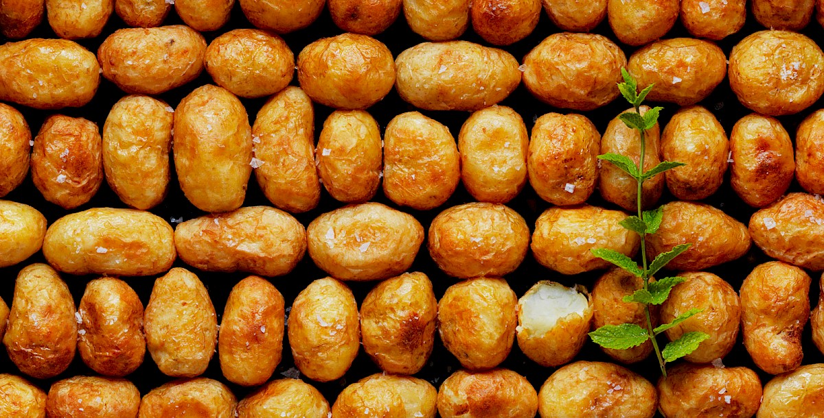 Jersey Royals Roasted - Karen Thomas Photography