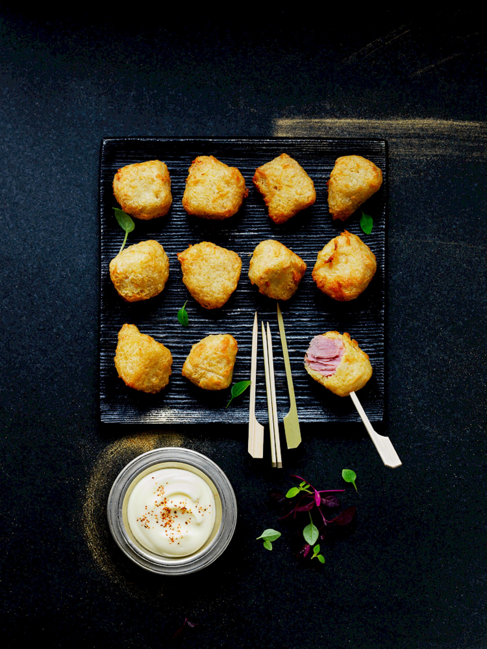 Ham Cheese Fritters - Karen Thomas Photography
