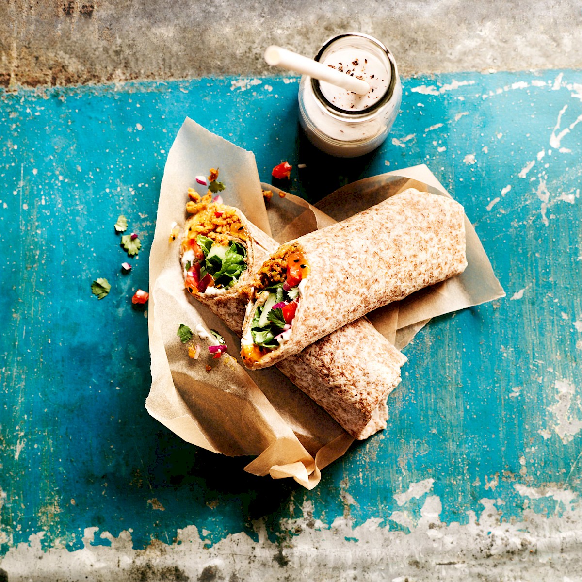 Plant Kitchen - Sweet Potato Biryani Wrap - Karen Thomas Photography